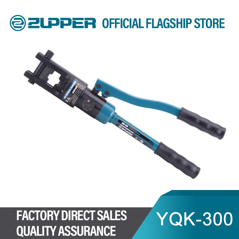 คีมย้ำหางปลาไฮโดรลิค Zupper YQK-300 พร้อมชุดหัวย้ำ 12เบอร์ขนาด 10-300mm2