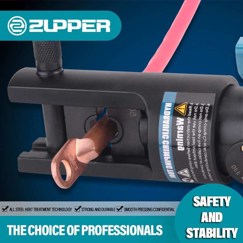 คีมย้ำหางปลาไฮโดรลิค Zupper YQK-300 พร้อมชุดหัวย้ำ 12เบอร์ขนาด 10-300mm2